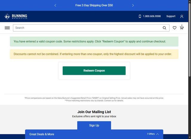 Running Warehouse Promo Code (2 Verified) - 10% Off May 2025