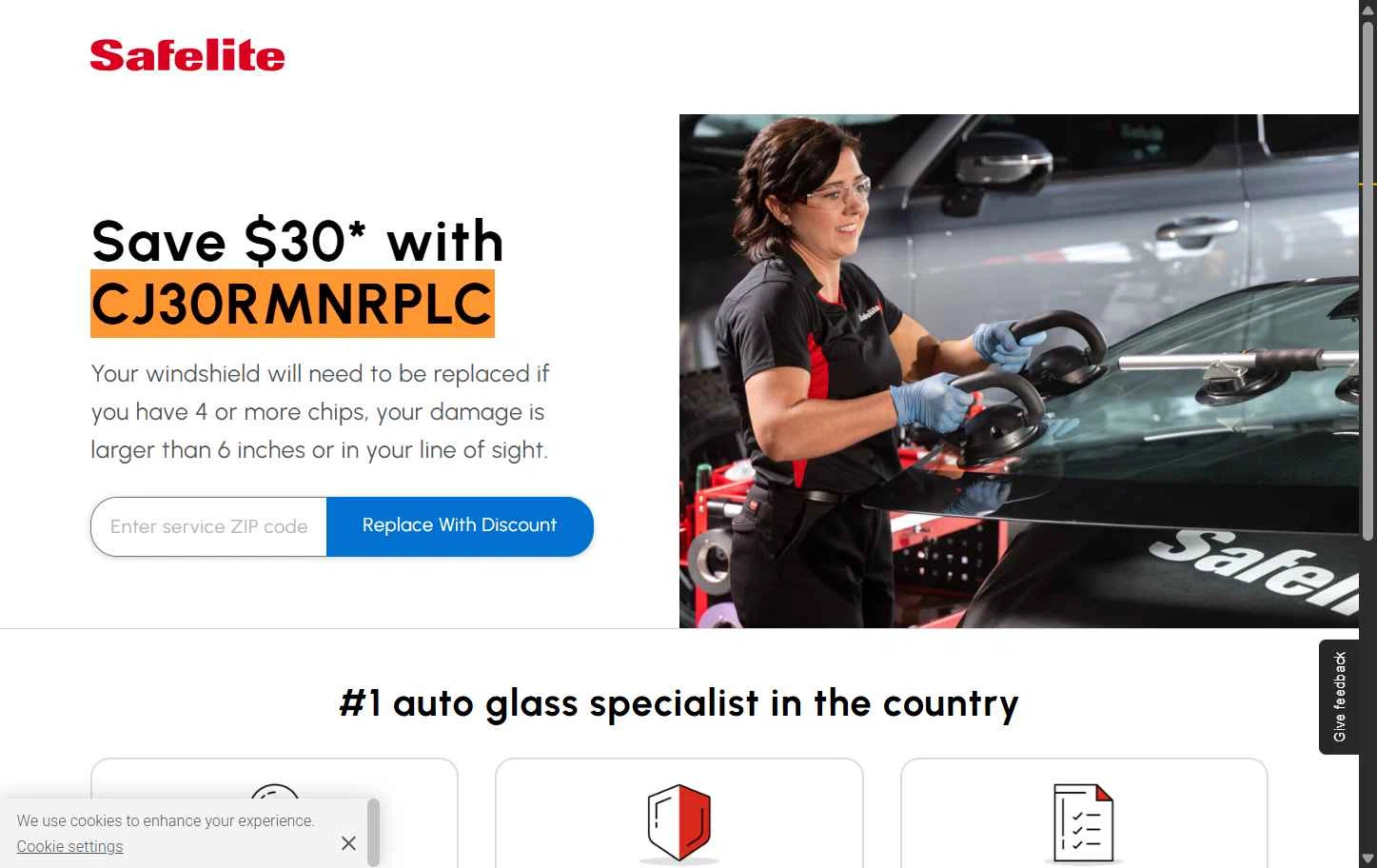 Safelite Discount Codes - $10 Off (8 Verified) Oct 2025