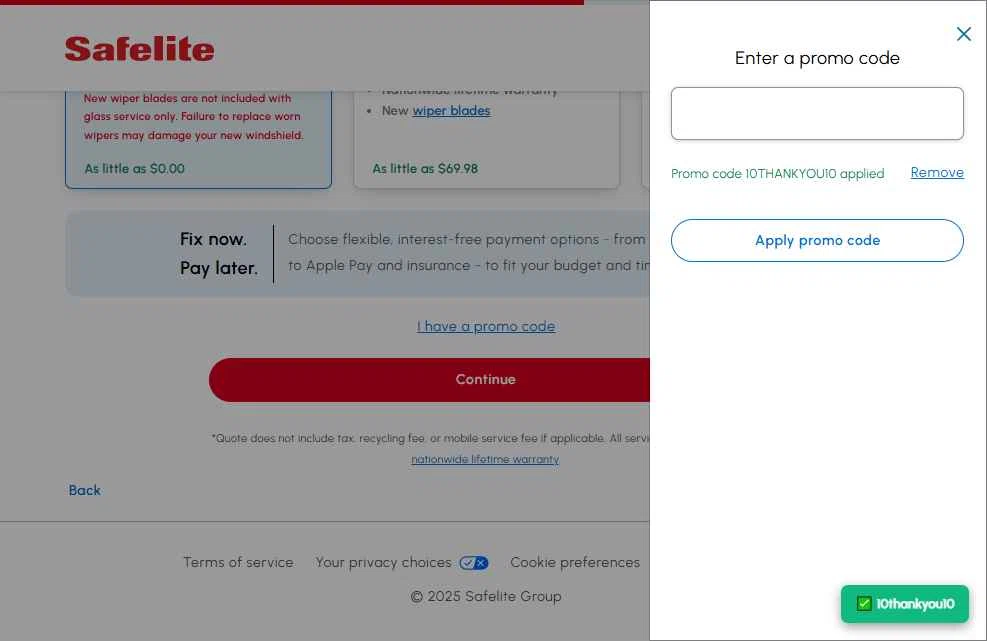 Safelite Promo Codes - 10% Off (6 Verified) May 2026