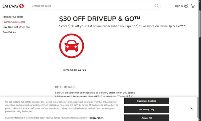 Safeway Discount Codes - $30 Off (3 Verified) Jul 2025