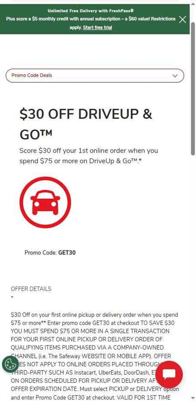 Safeway Discount Codes - $30 Off (2 Verified) Sep 2025