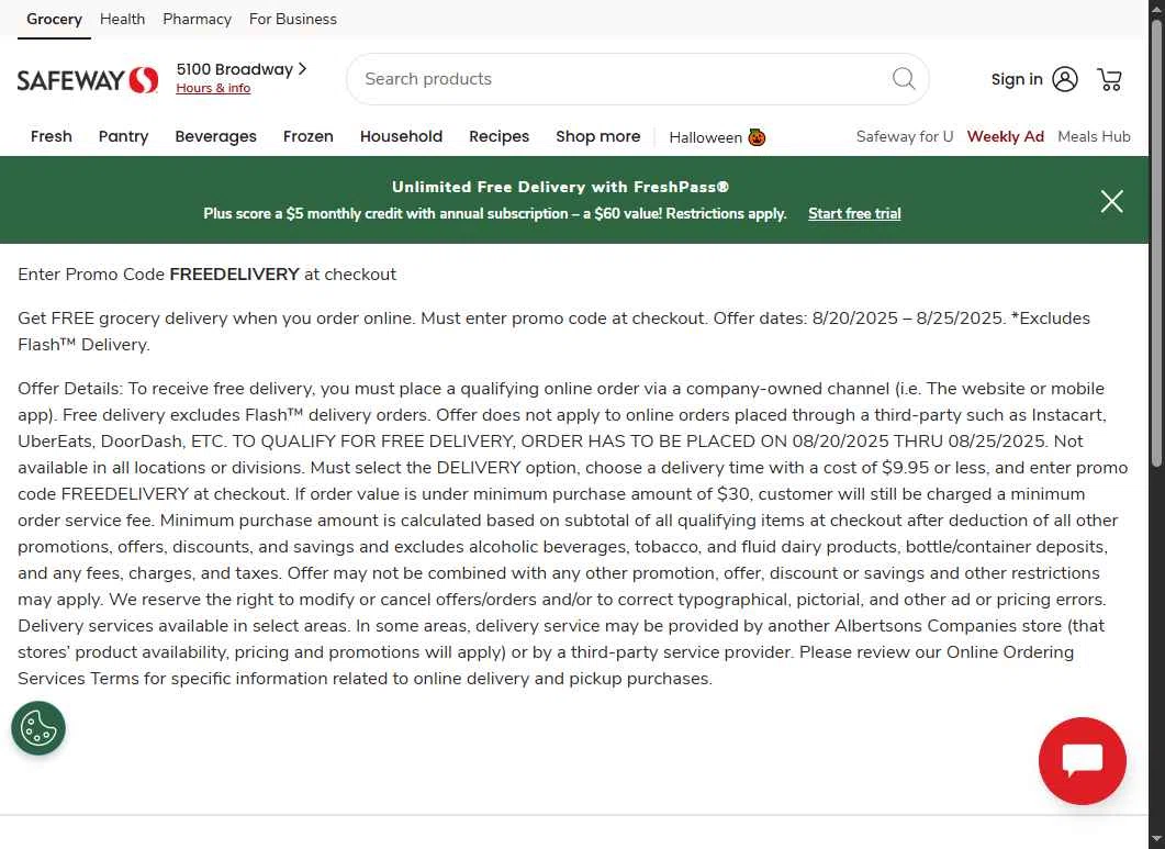 Safeway Promo Codes - $30 Off (3 Verified) Nov 2025