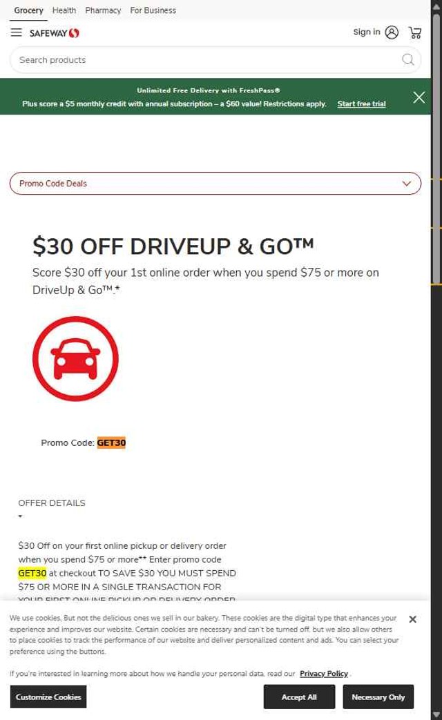 Safeway Discount Codes - $30 Off (3 Verified) Aug 2025