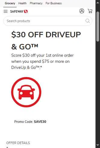 Safeway Promo Codes - $30 Off (3 Verified) Nov 2025