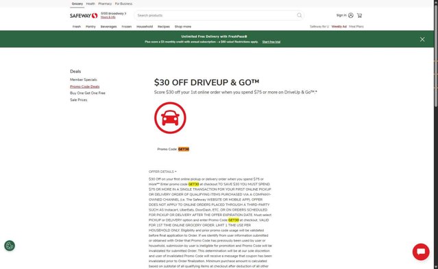 Safeway Discount Codes - $30 Off (4 Verified) Sep 2025