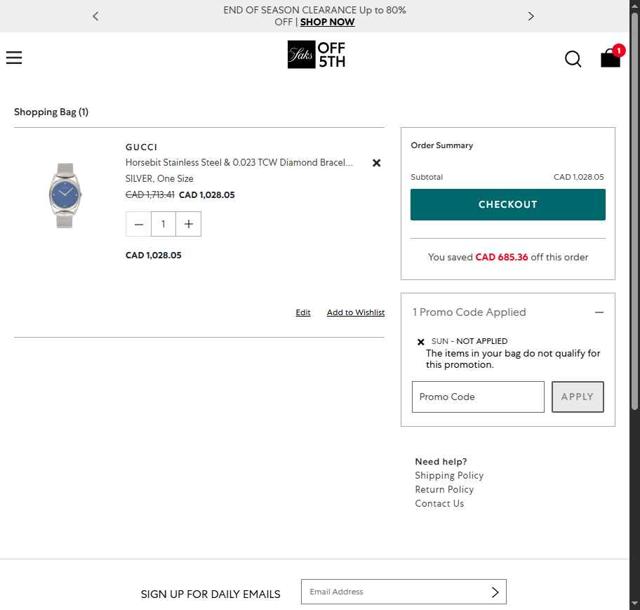 Saks Off 5TH Promo Codes - 10% Off (Verified) Oct 2025