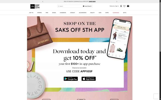 Saks Off 5TH Promo Codes - 10% Off (Verified) Oct 2025