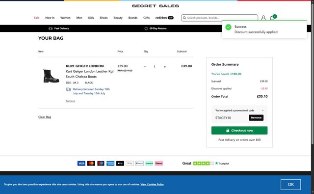 Secret Sales Promo Codes - 10% Off (Verified) Jul 2025