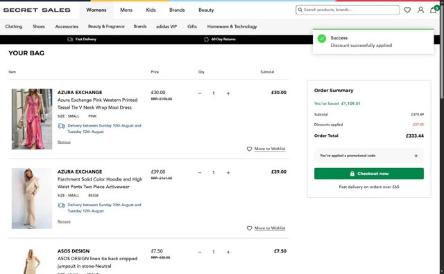 Secret Sales Promo Codes - 10% Off (Verified) Aug 2025