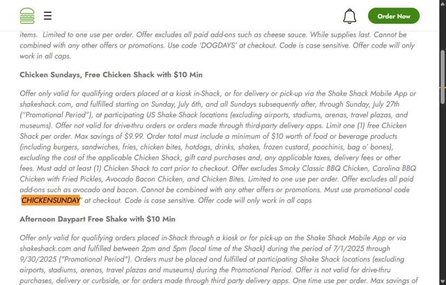 ShakeShack Promo Codes (2 Verified) - w/Code Aug 2025