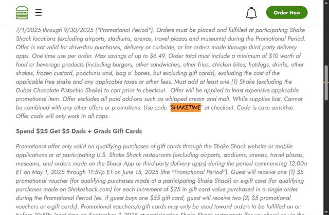 ShakeShack Promo Codes (1 Verified) - 50% Off Oct 2025