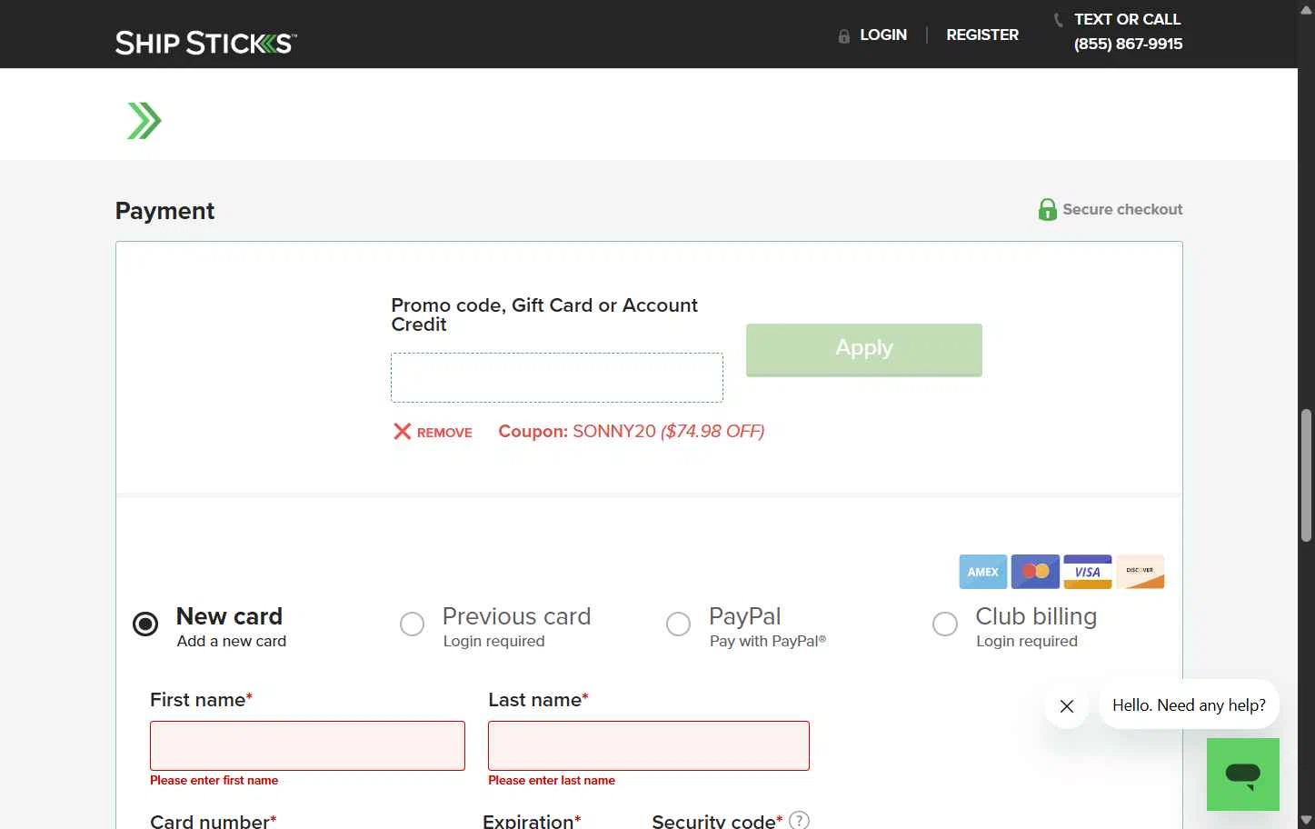 Ship Sticks Promo Codes (17 Verified) - 20% Off Oct 2025