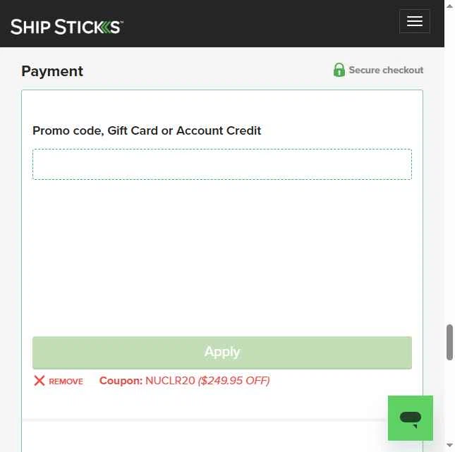 Ship Sticks Promo Codes - 20% Off (18 Verified) Dec 2025
