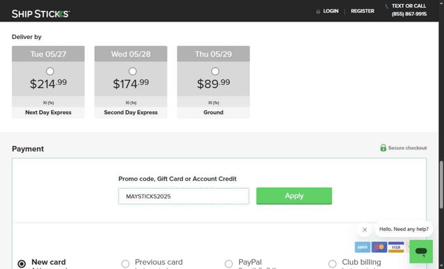 Ship Sticks Promo Codes (3 Verified) - 20% Off May 2025