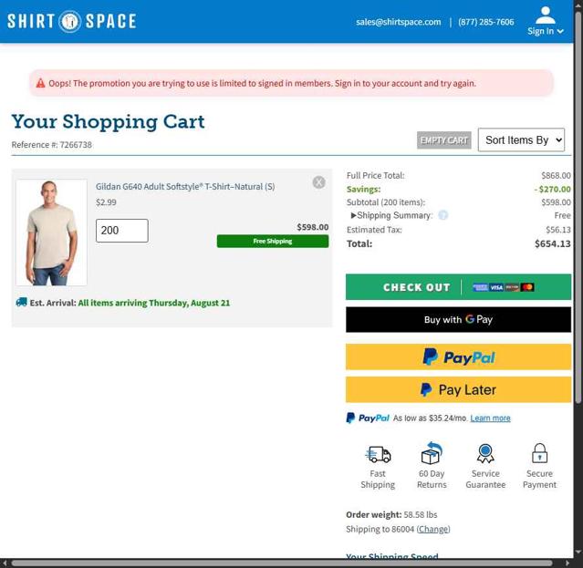 ShirtSpace.com Promo Codes - $50 Off Sep 2025