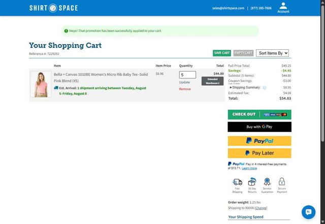 ShirtSpace.com Promo Codes - $50 Off Aug 2025