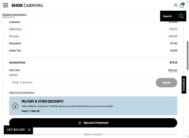 Shoe Carnival Promo Codes - $10 Off (Verified) Sep 2025