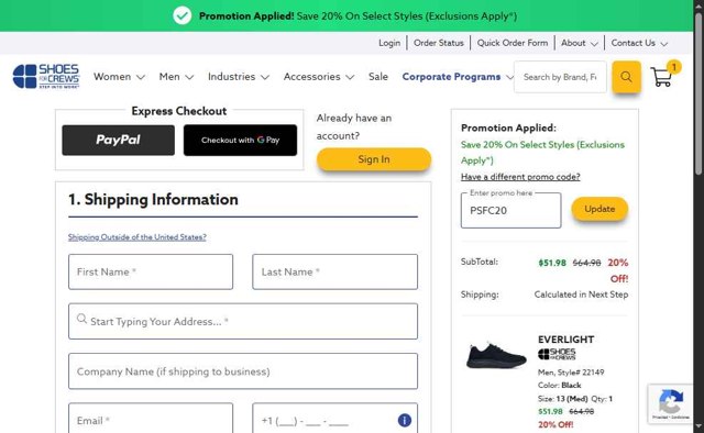 Shoes for Crews Promo Codes - $10 Off Aug 2025