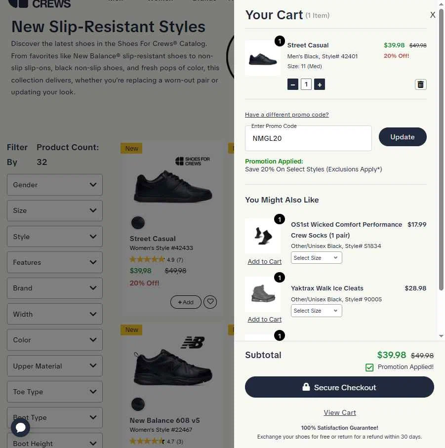 Shoes for Crews Promo Code - 20% Off (Verified) Mar 2026