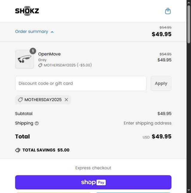 Shokz Promo Codes (1 Verified) - $5 Off + Free Ship Jul 2025