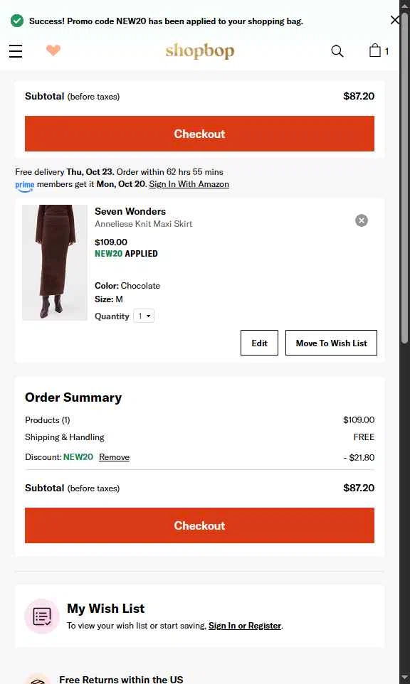 Shopbop Promo Codes - 60% Off (3 Verified) Nov 2025