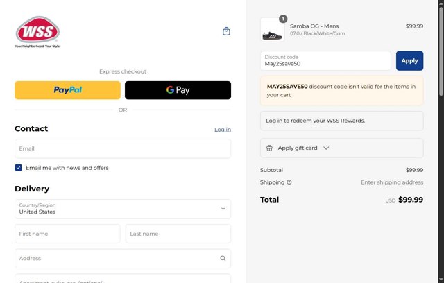 WSS Discount Codes - $50 Off (9 Verified) Jun 2025