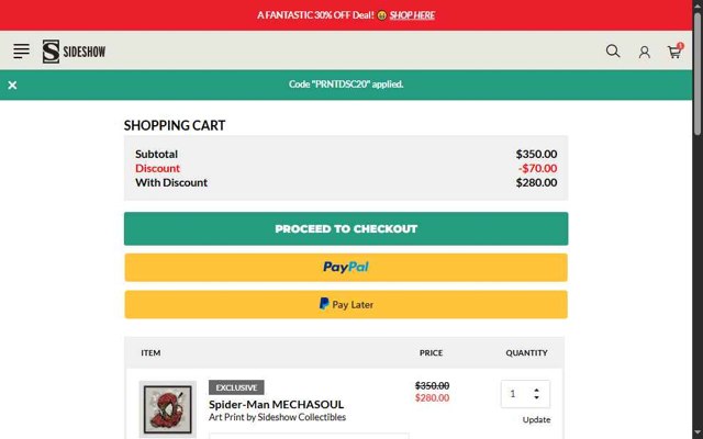 Sideshow Discount Codes - 20% Off (3 Verified) Sep 2025