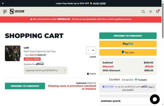 Sideshow Discount Codes - 20% Off (4 Verified) Oct 2025