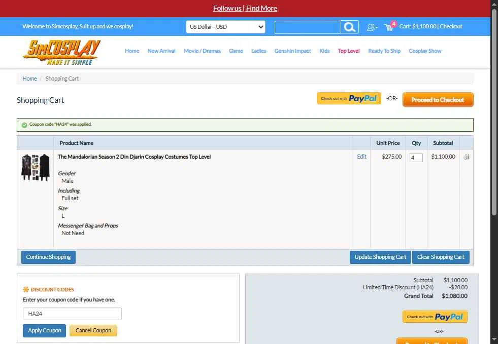 SimCosplay Promo Codes - $20 Off (8 Verified) Nov 2025