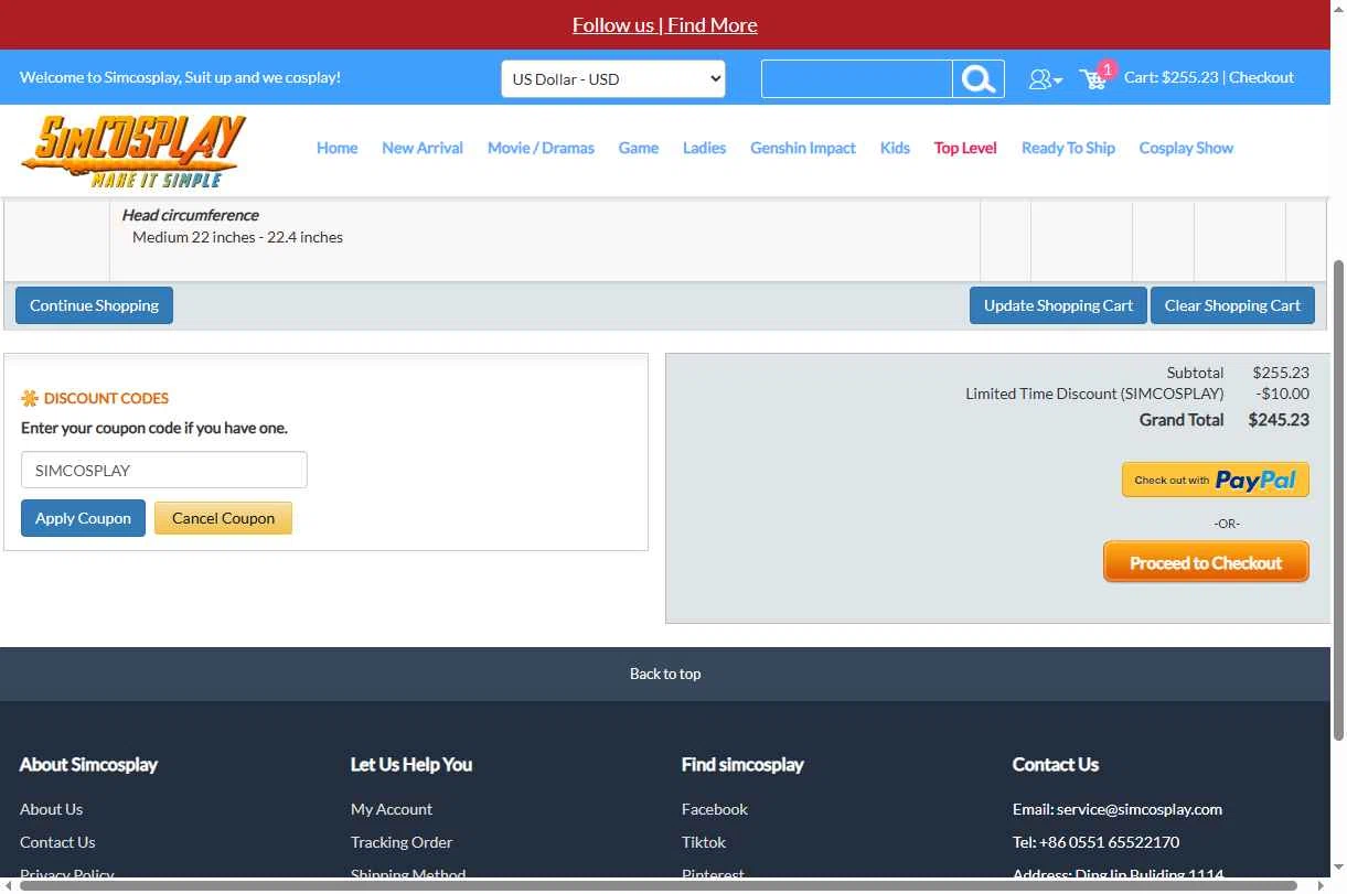SimCosplay Promo Codes - $20 Off (5 Verified) Jan 2026