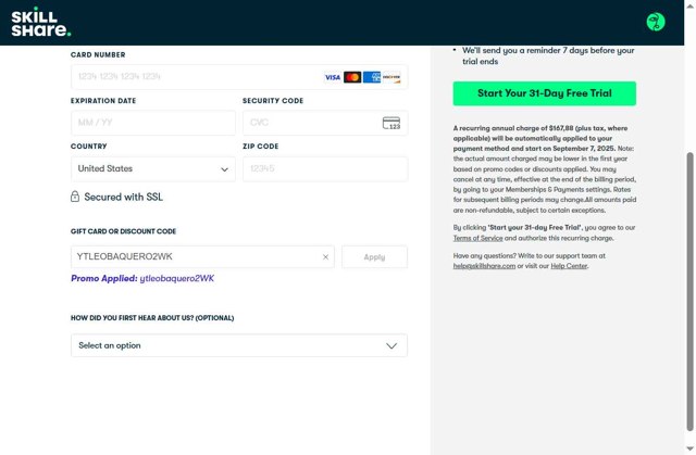 Skillshare Promo Codes - 30% Off (19 Verified) Aug 2025