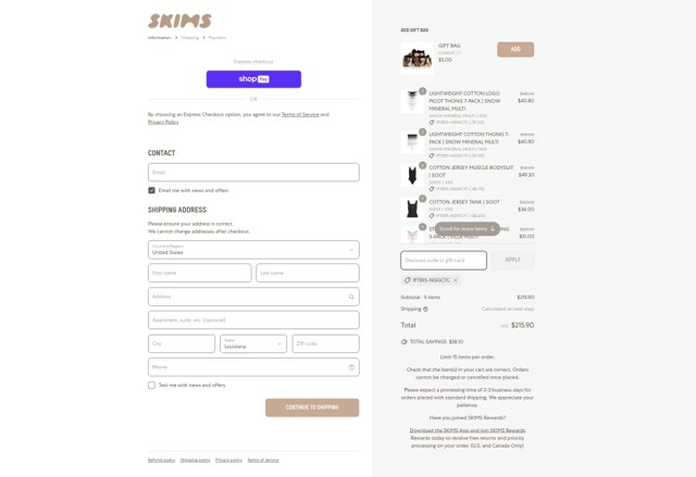 SKIMS Promo Codes (1 Verified) - 50% Off w/Code Jul 2025