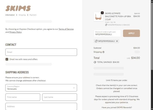 SKIMS Promo Codes (1 Verified) - 50% Off w/Code Oct 2025