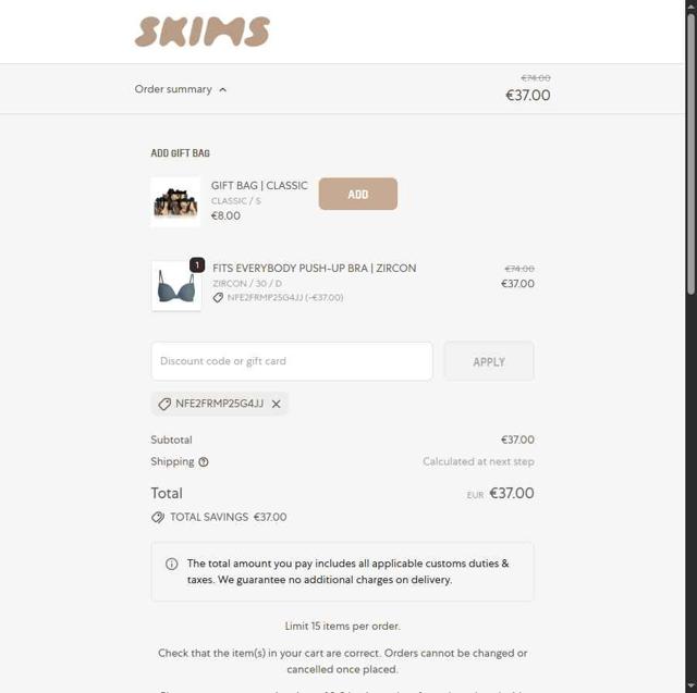 SKIMS Promo Codes (1 Verified) - 50% Off w/Code Oct 2025