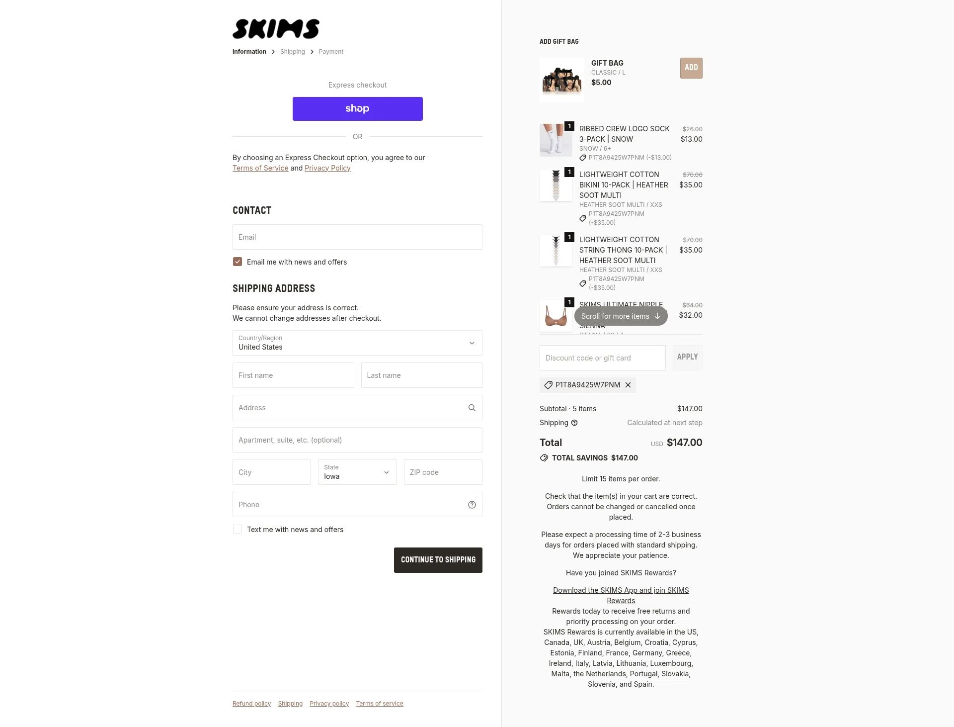 SKIMS Promo Codes (2 Verified) - 50% Off w/Code Oct 2025