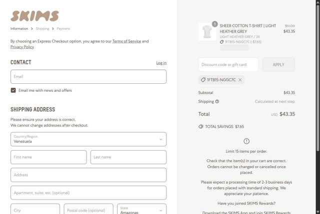 SKIMS Promo Codes (2 Verified) - 15% Off Sitewide Jun 2025