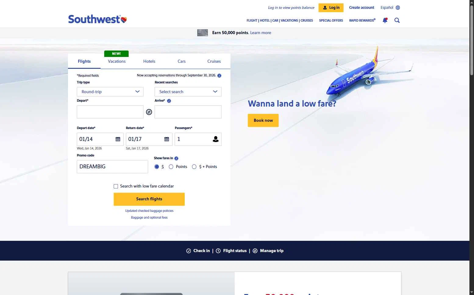 Southwest Airlines Promo Code - 15% Off Jan 2026