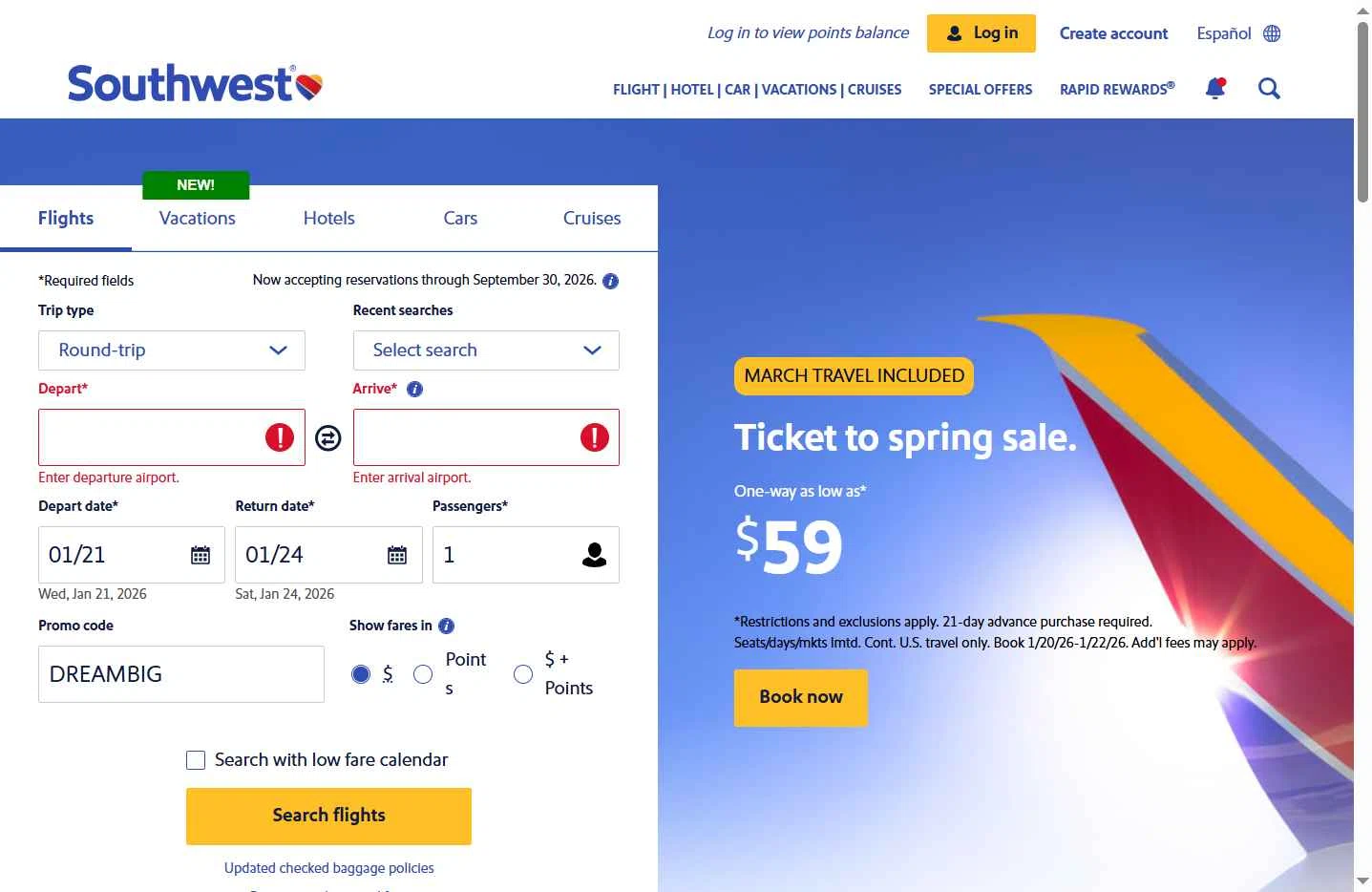 Southwest Airlines Promo Code - 15% Off Mar 2026