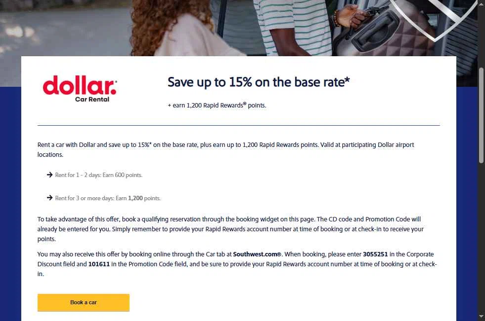 Southwest Airlines Promo Code - 15% Off Jan 2026
