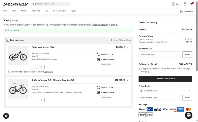 Specialized Promo Codes (2 Verified) - $10 Off Jul 2025