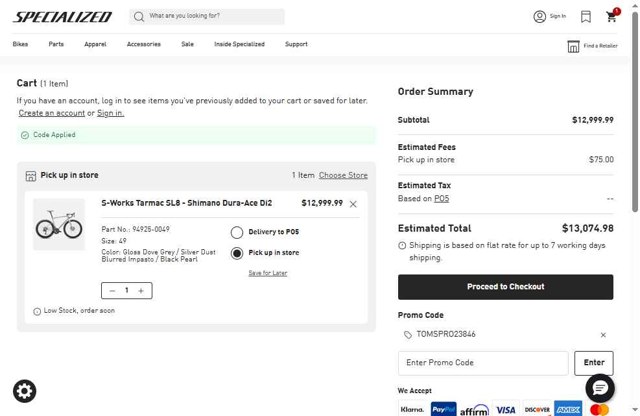 Specialized Promo Codes (2 Verified) - $10 Off Jul 2025