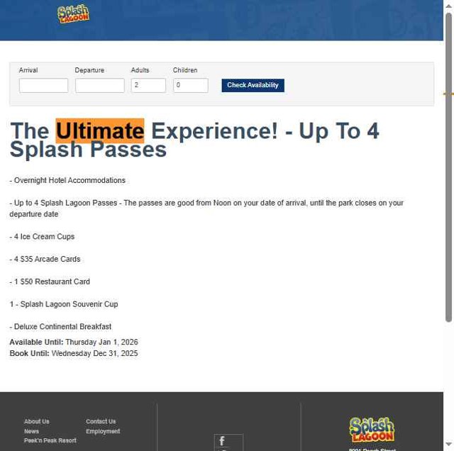 Splash Lagoon Promo Codes - $50 Off (Verified) Aug 2025