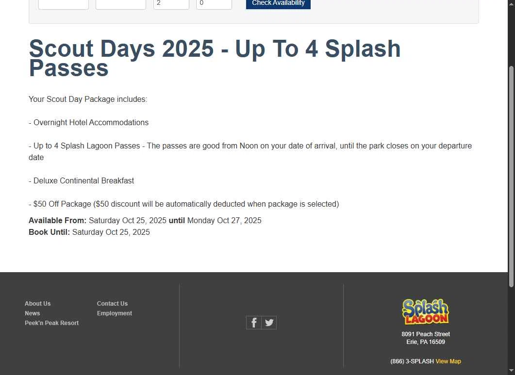 Splash Lagoon Promo Codes - $50 Off Coupons Feb 2026