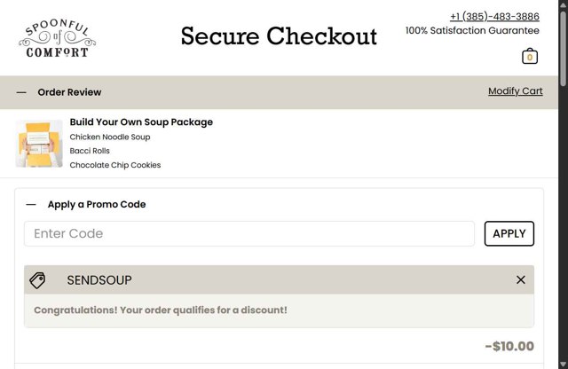 Spoonful of Comfort Promo Codes - $10 Off Coupons Sep 2025