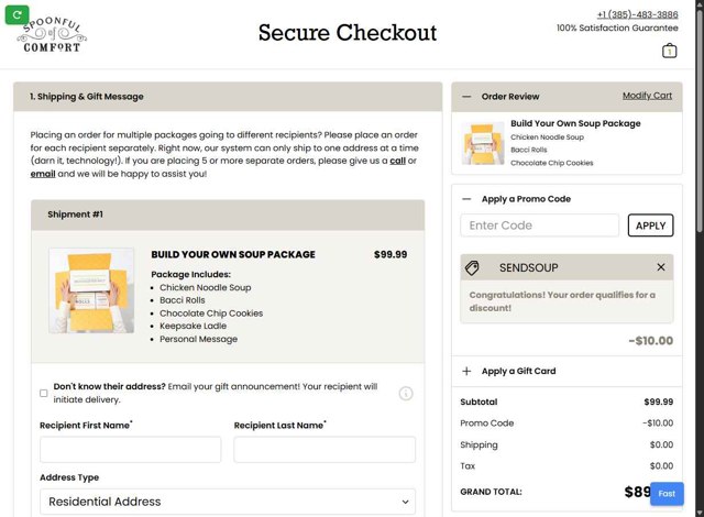 Spoonful of Comfort Promo Codes - $10 Off Coupons Sep 2025