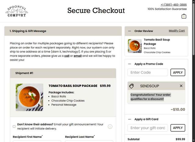Spoonful of Comfort Promo Codes - $10 Off Coupons Oct 2025