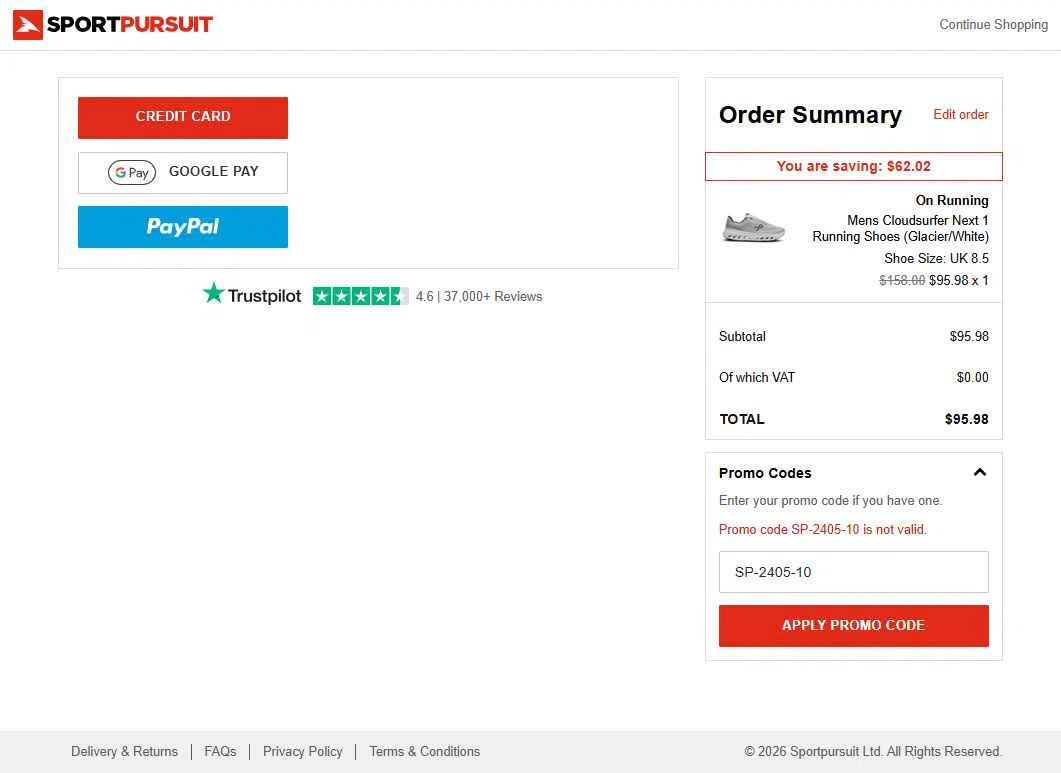 SportPursuit Promo Codes - 20% Off (3 Verified) June 2026