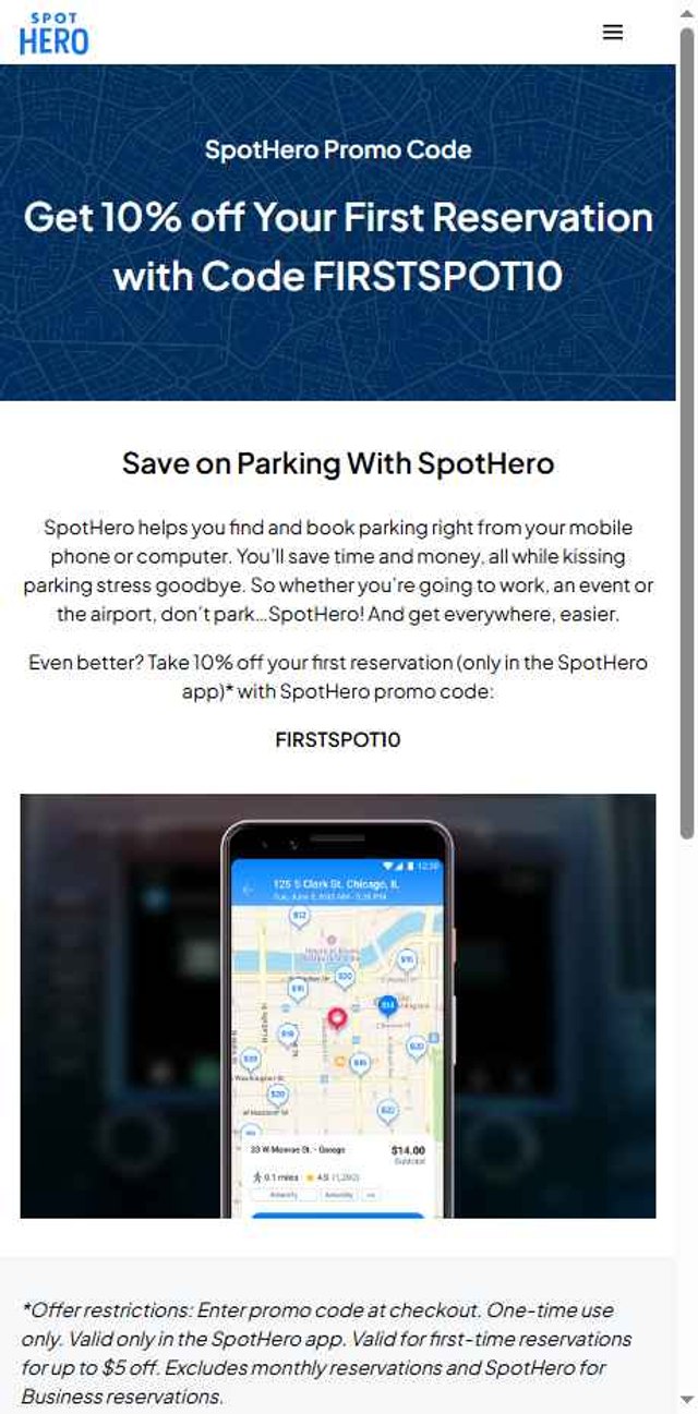 SpotHero Discount Codes - 10% Off (2 Verified) Jul 2025
