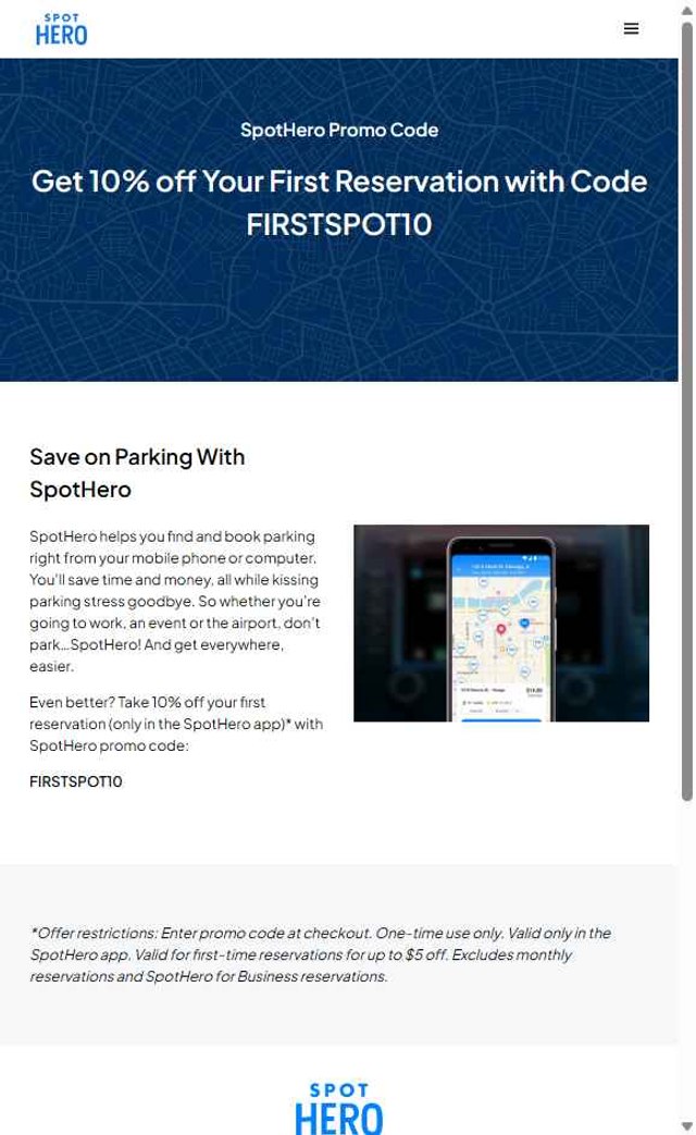 SpotHero Discount Codes - 10% Off (4 Verified) Aug 2025