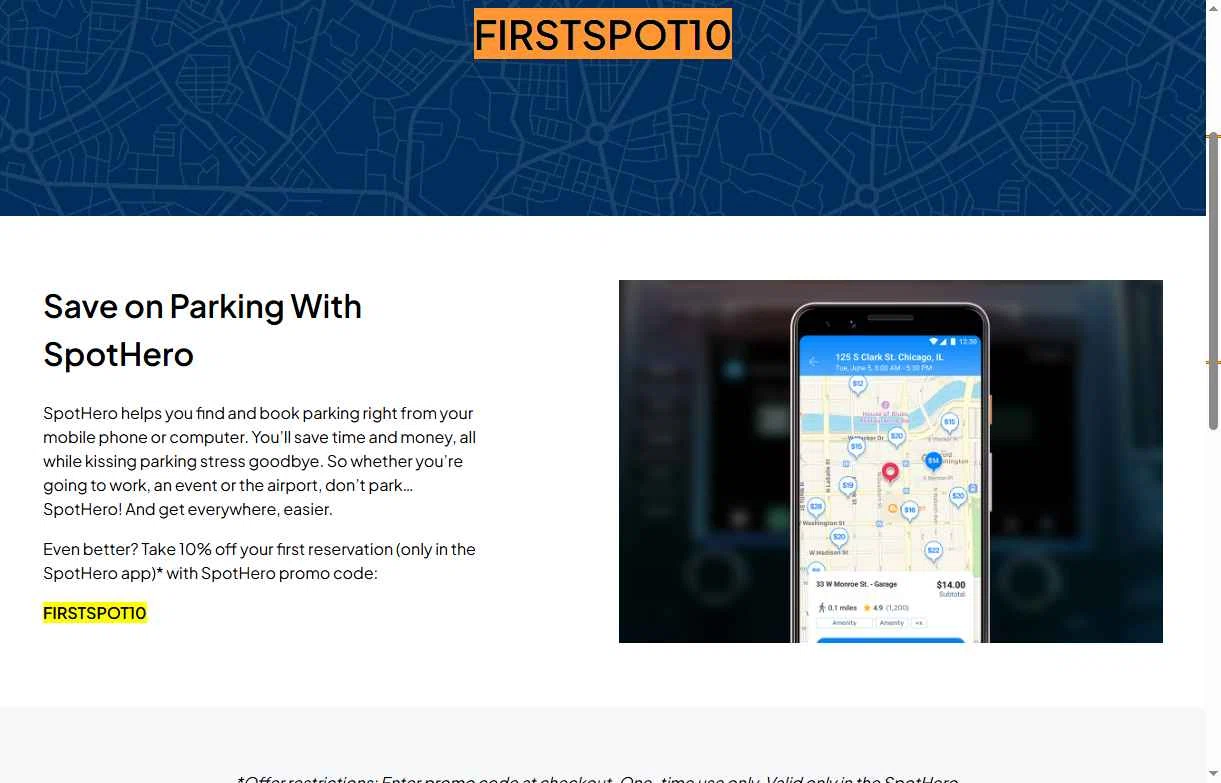 SpotHero Promo Codes - 10% Off (2 Verified) Dec 2025